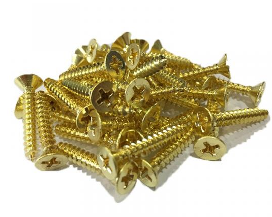 Lohala Brass Screw Brass Wood CSK PH [200] - 8 x 30mm ,9 x 20mm ,9 x 2 ...