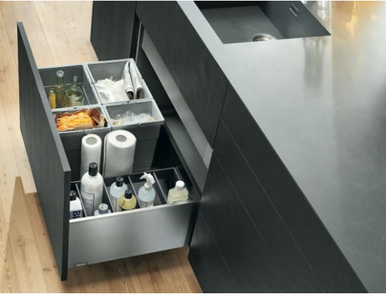 Blum Merivobox Kitset 40kg Sink Drawer 'E' height 209mm (M+BOXCAP E ...