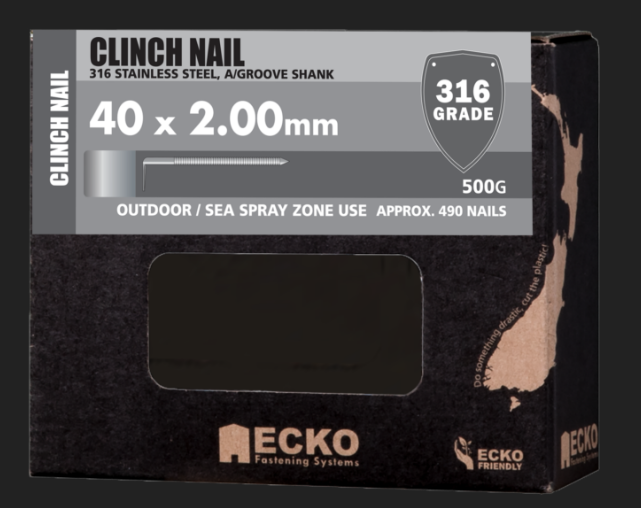 Ecko Clinch Nail 316Stainless Steel Annular Groove 2.00x40,50mm-500G ...