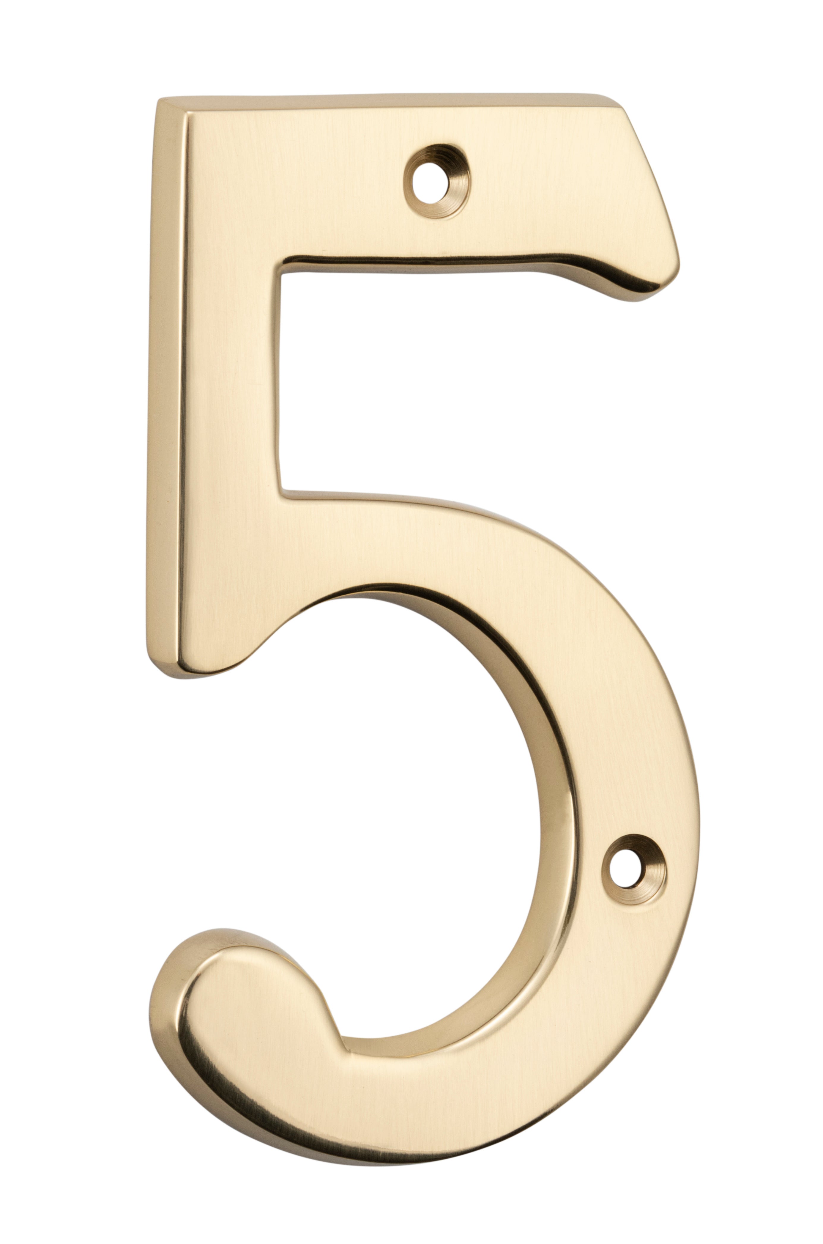 Numeral 5 Polished Brass H100mm – Hardware & Panel Supplies
