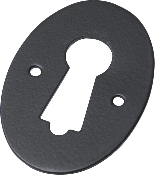 Escutcheon Pressed Matt Black H44xW30mm – Hardware & Panel Supplies