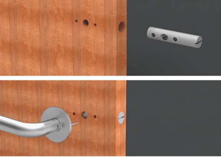 JNF Lever Handle Fixing Acessory Dummy Fixing Finish : Stainless steel ...