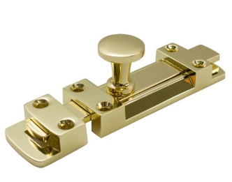 Jaeco 100mm Slide Door Bolt In 3 Colours : Brass Plated ,Chrome ,Satin ...