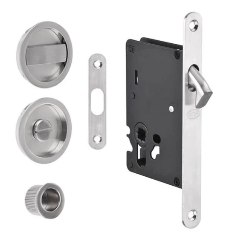 JNF Concealed Mortice Door Lock for Sliding Doors Privacy Set Round ...
