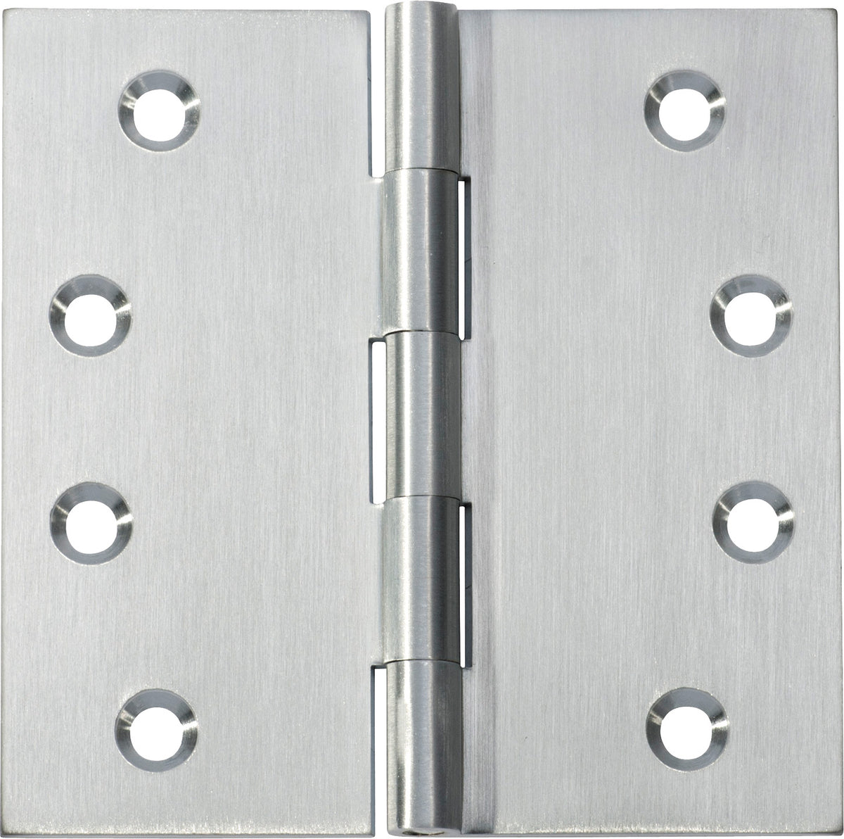 Hinge Fixed Pin Satin Chrome H100xW100xT3mm – Hardware & Panel Supplies