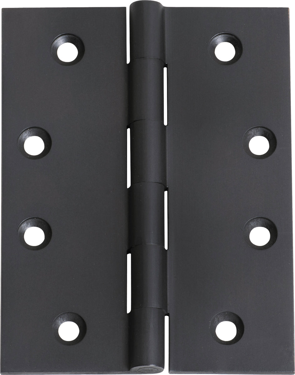 Hinge Fixed Pin Matt Black H100xW75xT3mm – Hardware & Panel Supplies