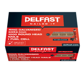 Delfast Ring Galvanised Jolt Round Head Nails 65 x 2.8mm Box 1000 ...