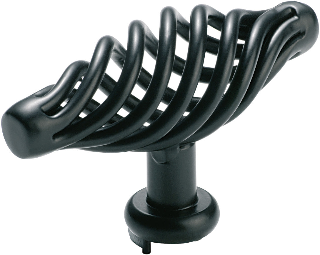 Cabinet Pull Handle Wire Twist Iron Matt Black L75xP48mm – Hardware ...