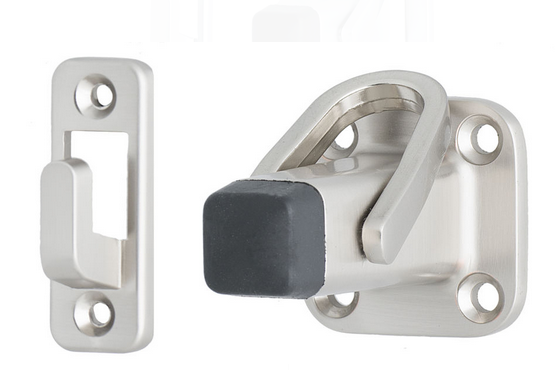MILES NELSON DOOR STOP SQUARE LATCH BACK IN 2 COLOURS : SATIN CHROME ...