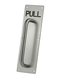 Sylvan Pull Plate 100 x 300mm With Recessed Lettering Stainless Steel ...