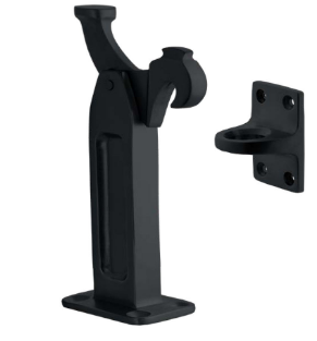 MILES NELSON DOOR STOP LATCH BACK HEAVY DUTY FLOOR MOUNT IN 2 COLOURS ...