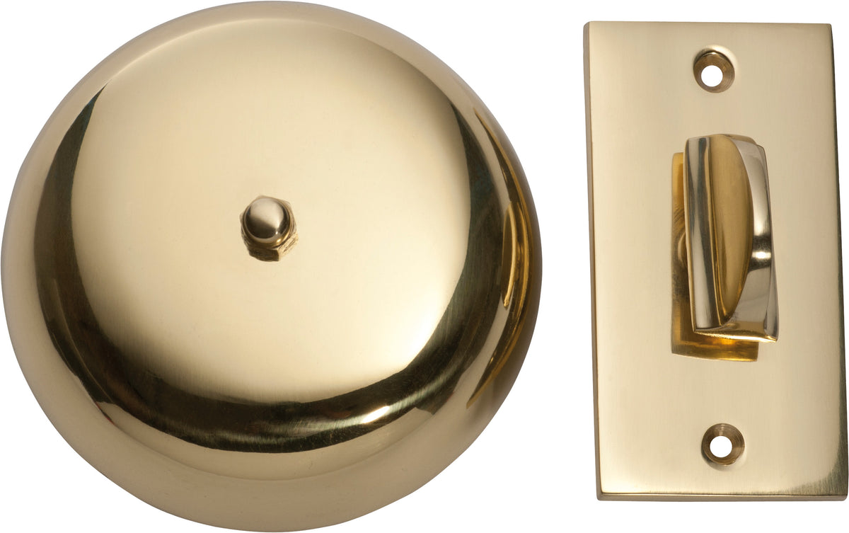 Turn Bell Plain Polished Brass D90mm – Hardware & Panel Supplies