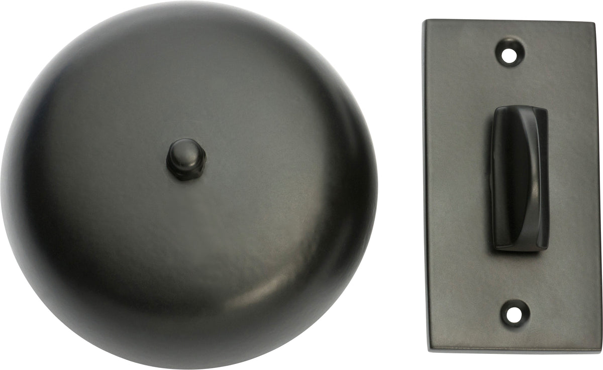 Turn Bell Plain Matt Black D90mm – Hardware & Panel Supplies