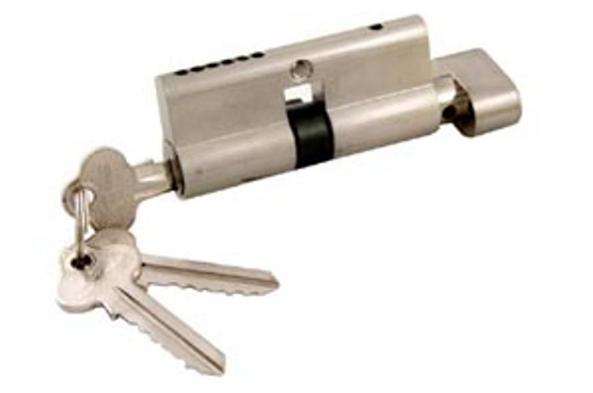 Sylvan Euro Half Cylinder & Turn 40mm & 45mm, 5 Pin & 6 Pin - Satin Ni ...