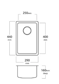 MERCER DC103 SINGLE SLIM BOWL TOP/UNDER MOUNT – Hardware & Panel Supplies