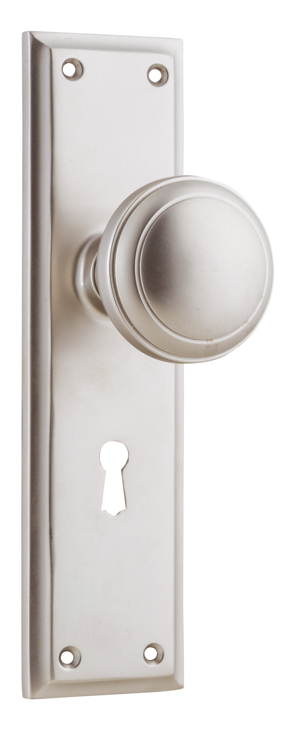 Door Knob Milton Lock Pair Satin Nickel H200xW50xP73mm – Hardware ...