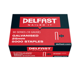 Delfast 18gauge Galvanised 90 Series Staples - Box 5000. – Hardware ...