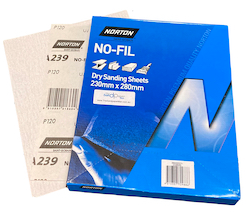 Norton No-Fil Adalox 230x280mm Paper Sheets (Dry Rub) A239 Pack(50pcs ...