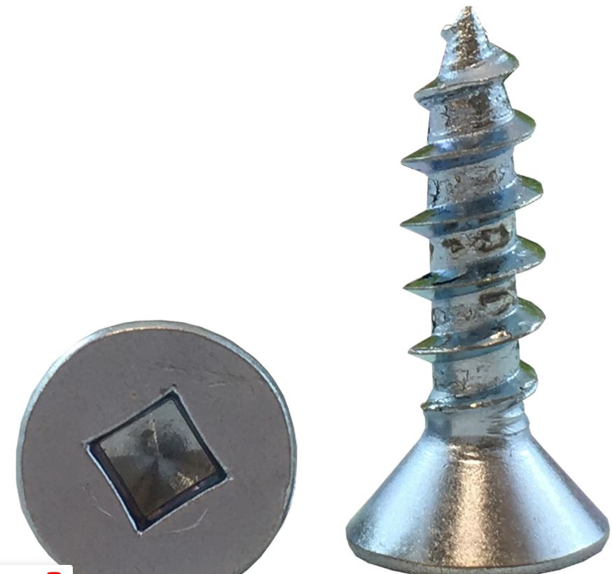 Hinge Fast 6x16 Bright Zinc Square Drive #2 Pack of 1000 Counter Sunk ...